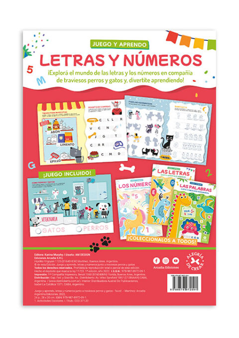 Juego Y Aprendo Letras y Números Junto a Traviesos Perros y Gatos ...